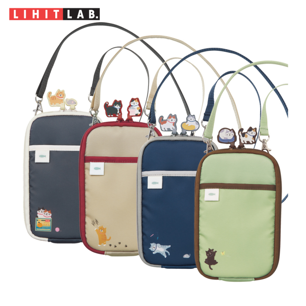 LIHIT LAB. Cat's Daily Routine Shoulder Pouch (110mm x 13mm x 180mm ...