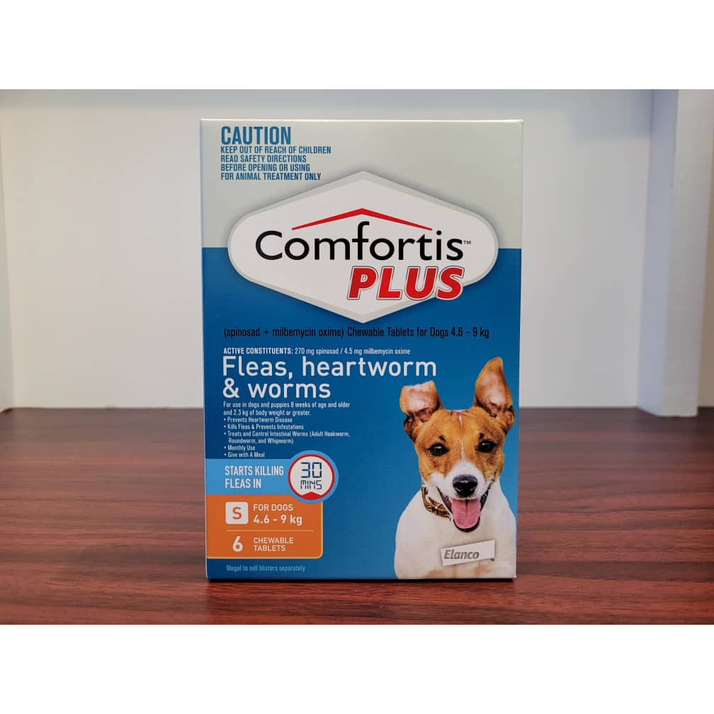 Comfortis-Plus for Small Dogs 4.6kg - 9kg (6 chewable tablets per box ...