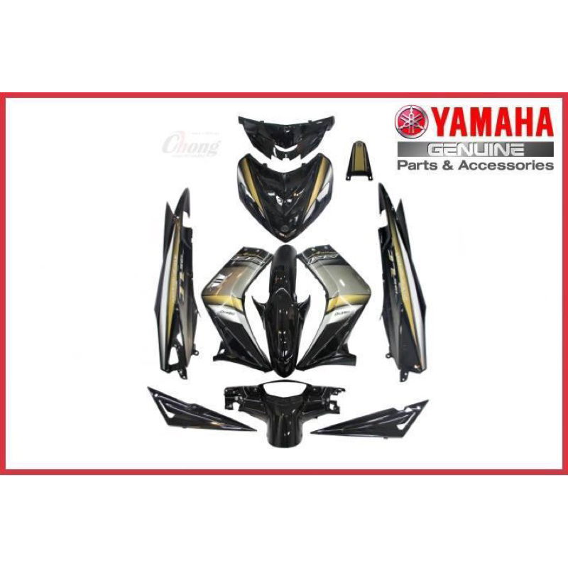 COVERSET YAMAHA 135 LC V1 HITAM GREY HLY | Shopee Malaysia