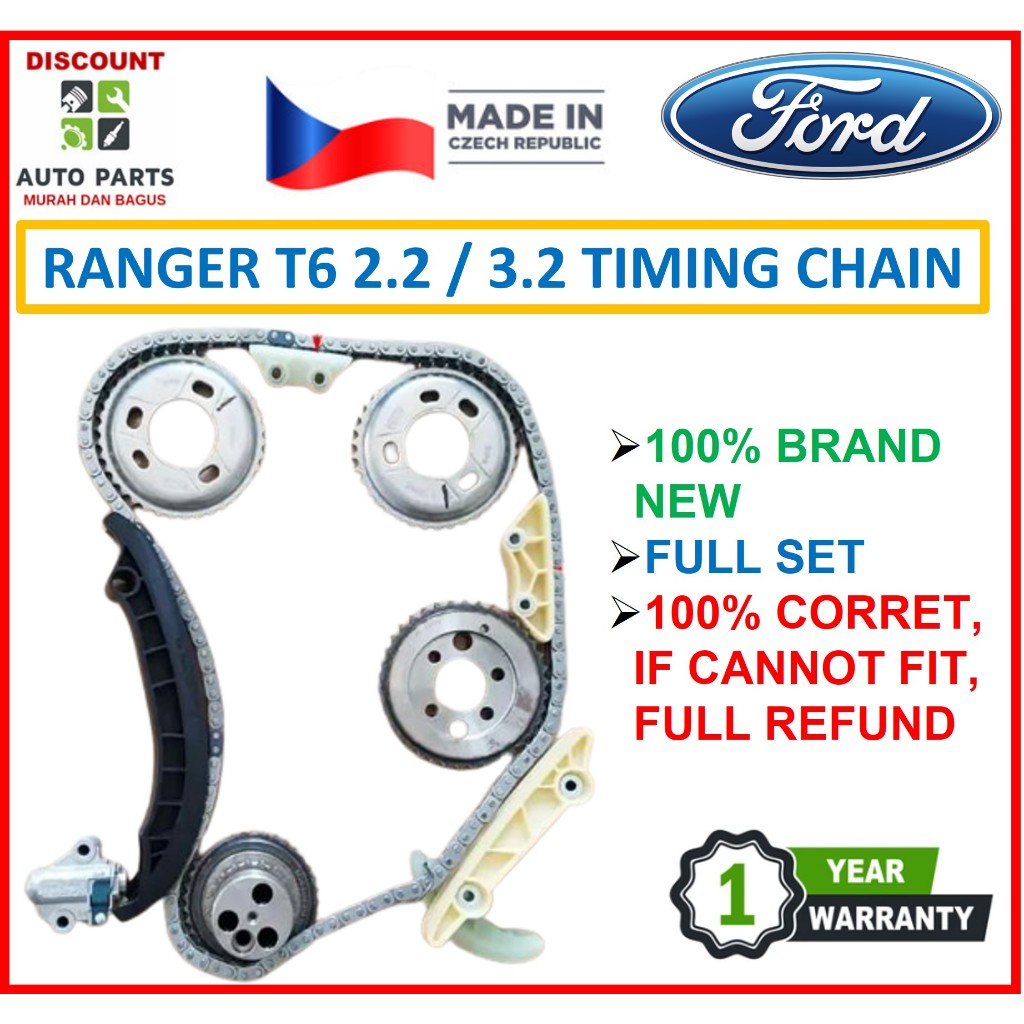 [MADE IN CZECH - 1 YEAR WARRANTY] FORD RANGER T6 T7 2.2 3.2 MAZDA BT50 TIMING CHAIN KIT SET FULL ...