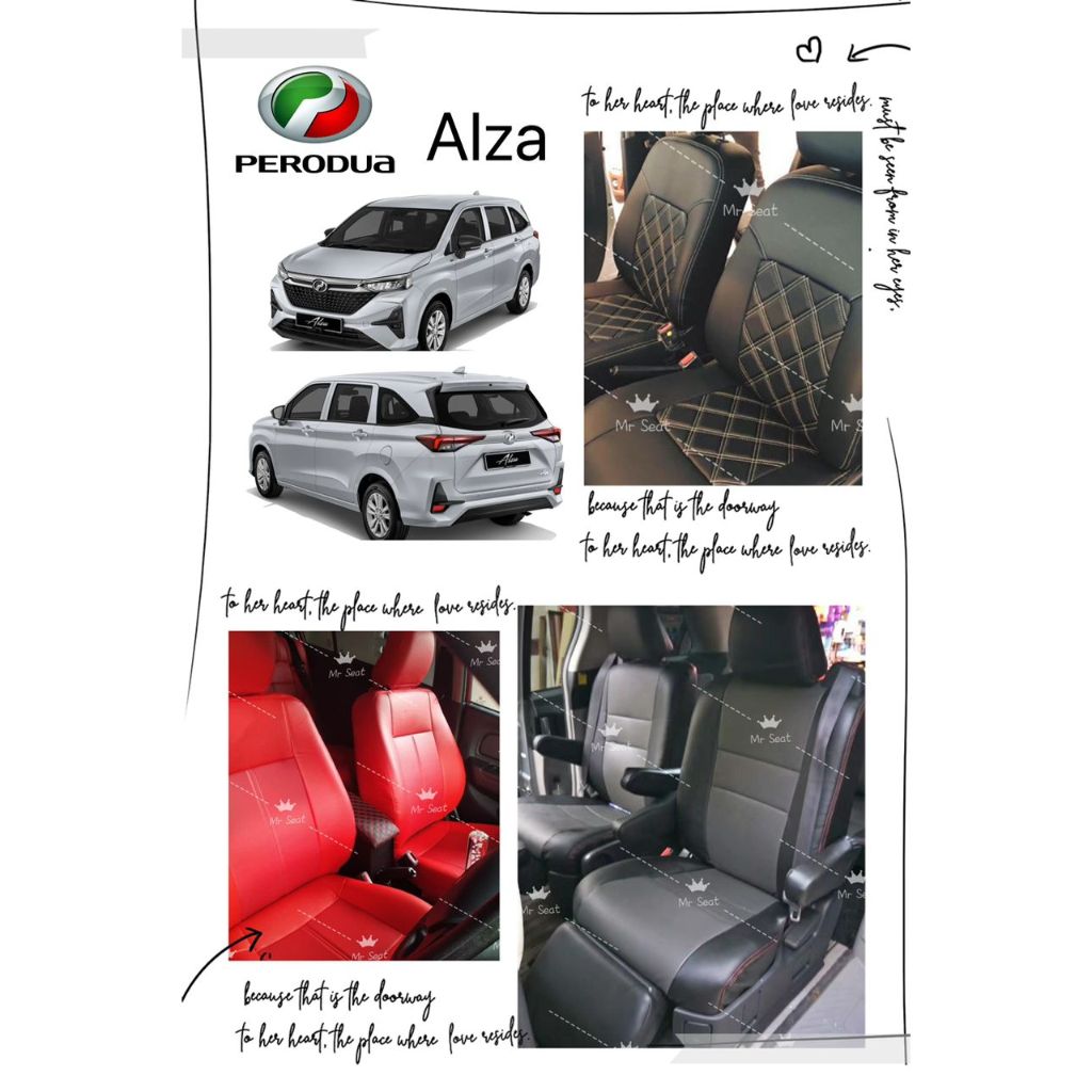 Alza (2022’) Stylish High Grade Car Seat Cover | Shopee Malaysia