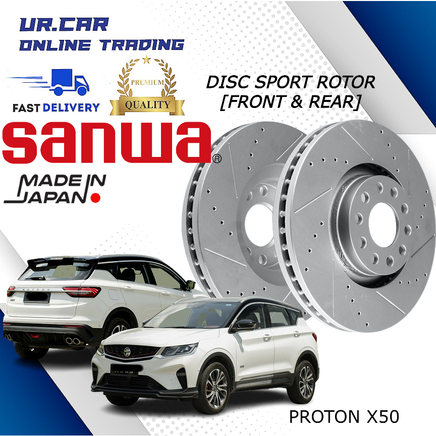 SANWA PROTON X50 FRONT (DEPAN) & REAR (BELAKANG) DISC SPORT ROTOR 100% ...