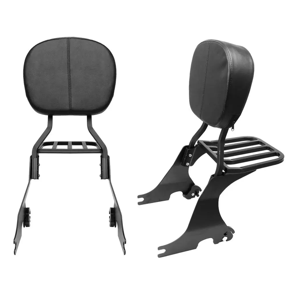 Motorcycle Black Sissy Bar Backrest Luggage Rack For Harley Sportster ...