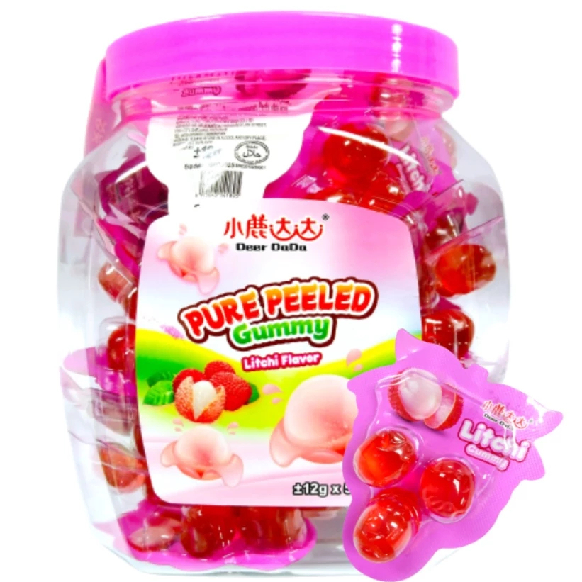 HALAL Deer DaDa Pure Peeled Gummy Grape / Green Grape / Mango / Litchi ...
