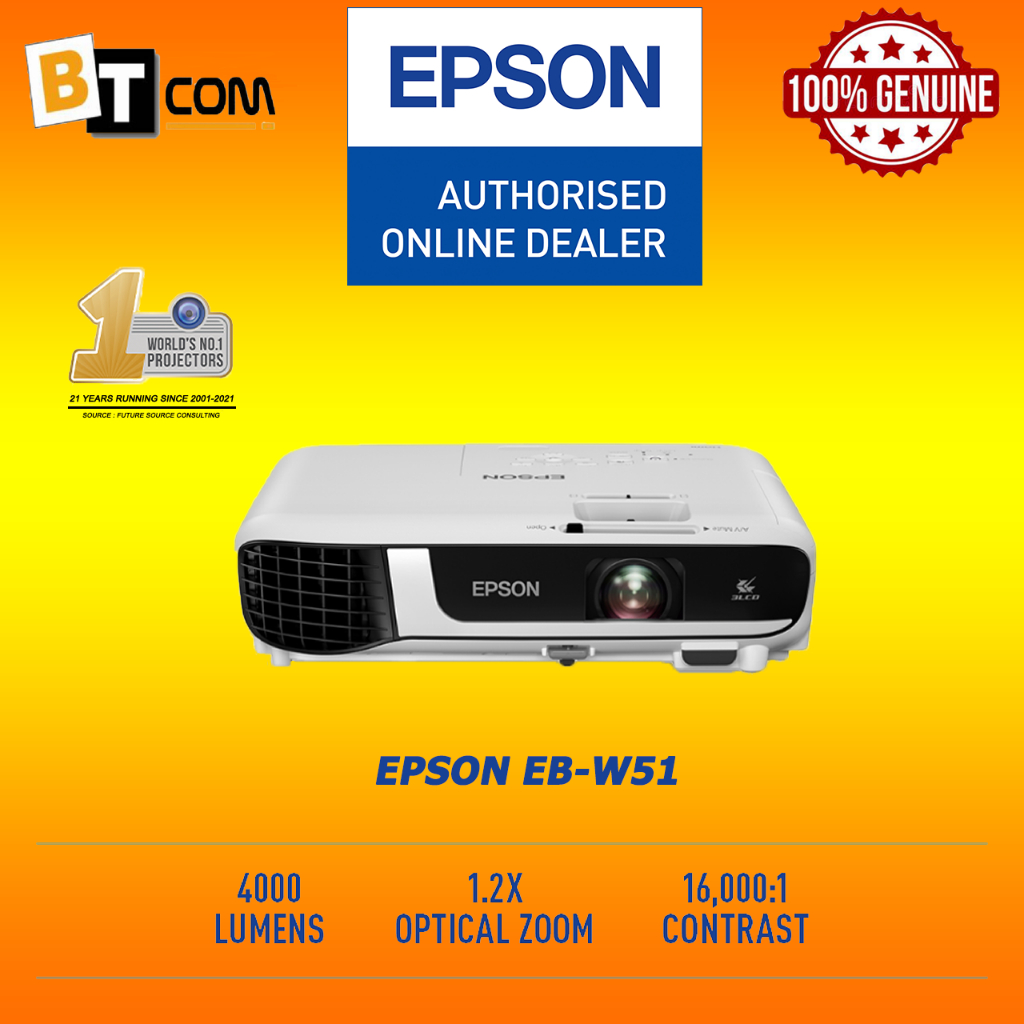 (PRE-ORDER 14-30DAYS) Epson EB-W51 WXGA 3LCD Projector | Shopee Malaysia
