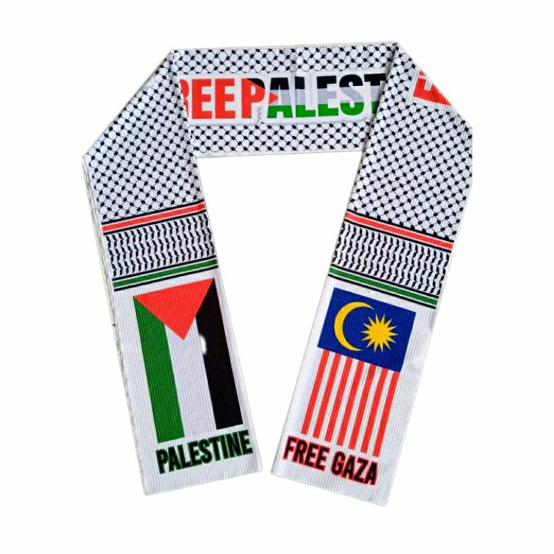 ( FAST SHIP & READY STOCK ) MAFLA PALESTIN MURAH 2 LAYER PRINTING DEPAN ...