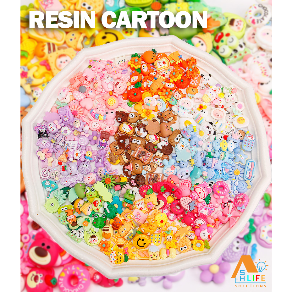 10PCS Adorable Kawaii Resin Cartoon Craft–Versatile Cute Resin Deco ...