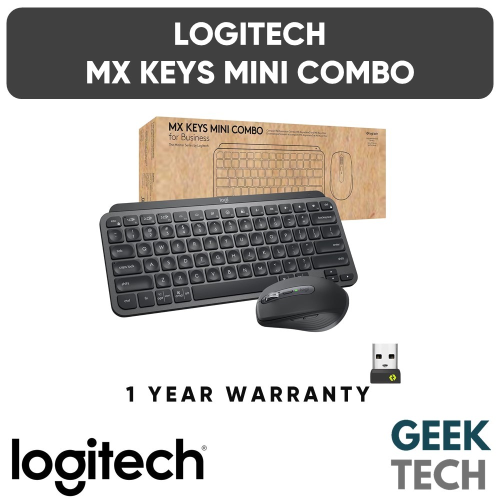 LOGITECH MX Keys Mini Combo For Business Wireless Smart Illuminated ...