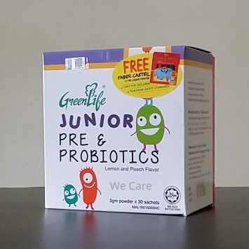 [EXTRA 5 SACHETS] GreenLife Junior Pre & Probiotics Powder 30 Sachets ...