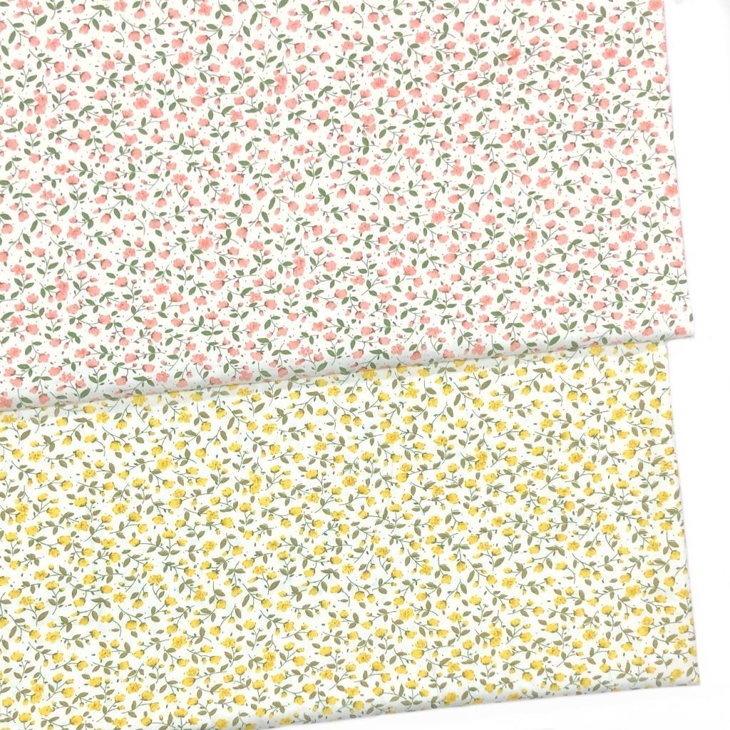 Kain Comb Cotton Corak Bunga Halus (Bidang 60") / Warm Colour Flower ...