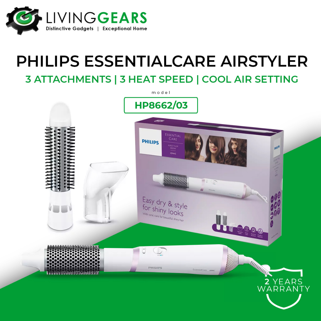 Philips Ionic Air Styler With Hot Air Blower Hair Dryer HP8662/03 ...