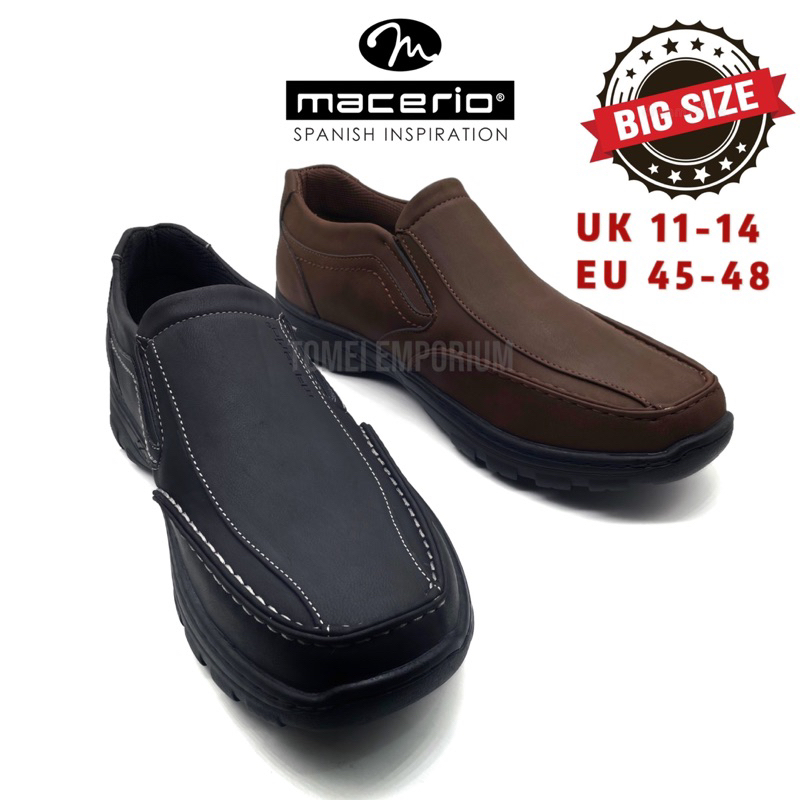 Macerio Men’s Loafer Shoes Plus Size / Kasut Loafer Lelaki Saiz Besar ...