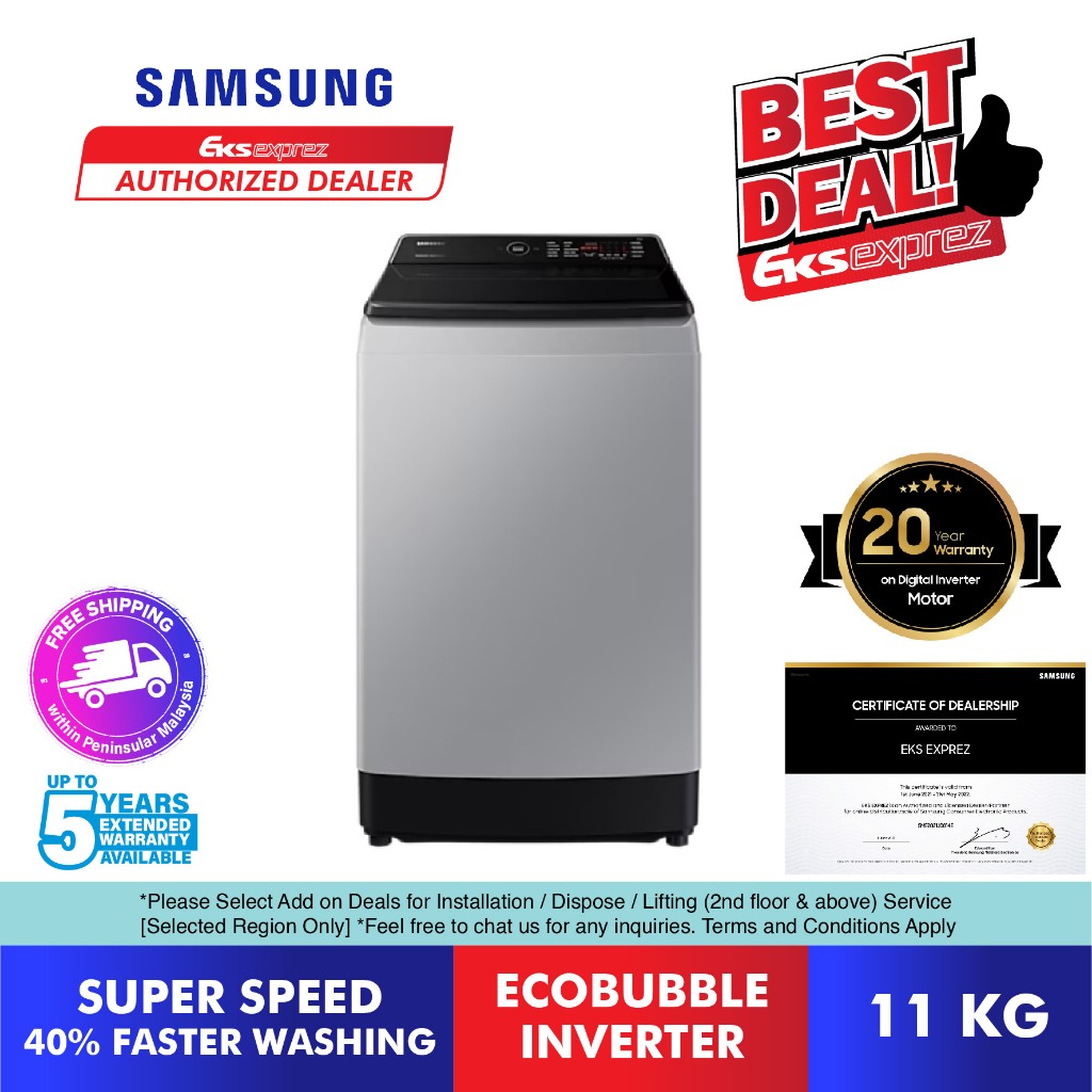 Samsung Top Load Inverter Washing Machine (11kg) WA11CG5745BYFQ with ...