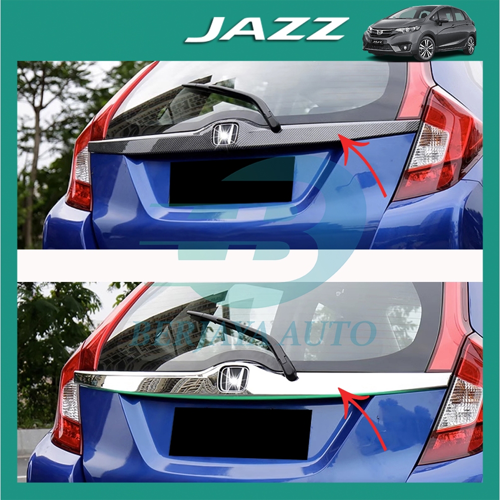 Honda Jazz Fit GK5 2014 - 2025 Rear Carbon Chrome Bar Rear Trunk ...