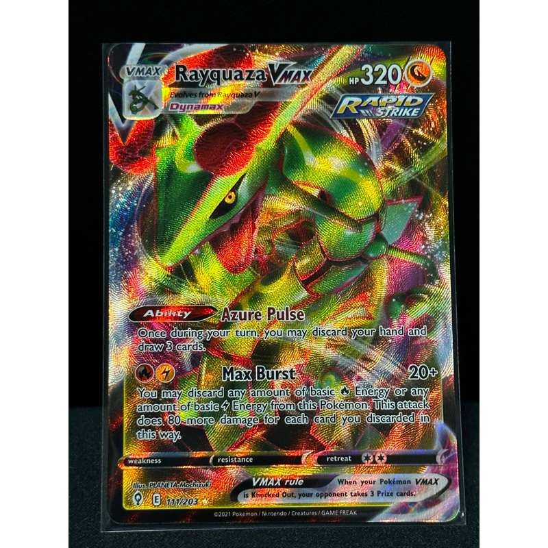 Pokemon Card Ptcg 111/203 Rayquaza Vmax | Shopee Malaysia