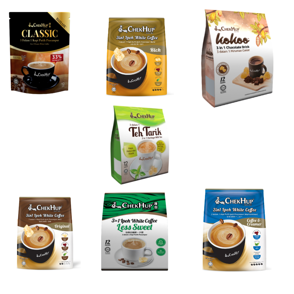 Chek Hup 3 in 1 Ipoh White Coffee Original/less Sweet/Coffee&Creamer ...