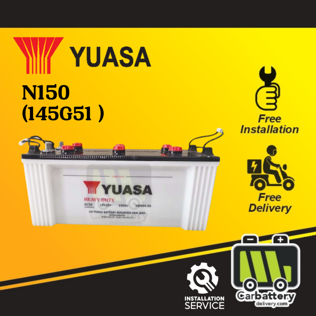 [Installation Provided] Yuasa N150 145G51 Heavy Duty Conventional Car ...