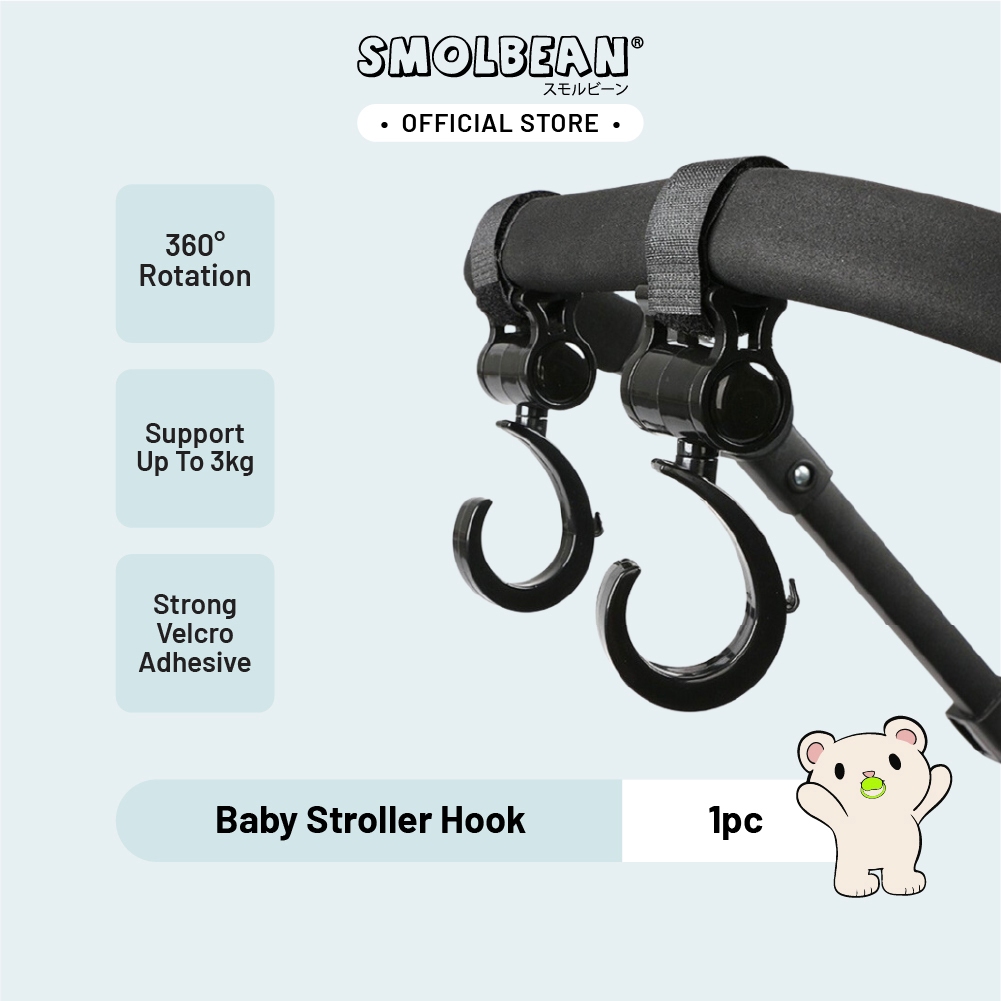 SMOLBEAN Baby Stroller Hook | Flexible | Rotate 360 | Multipurpose | Car Hanger | Adjustable ...