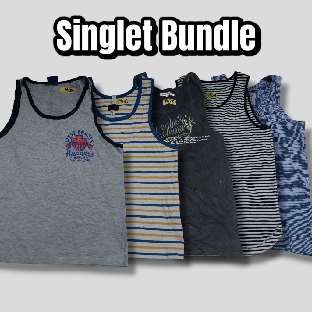 Singlet Lelaki Bundle Thrifted Men Singlet | Shopee Malaysia