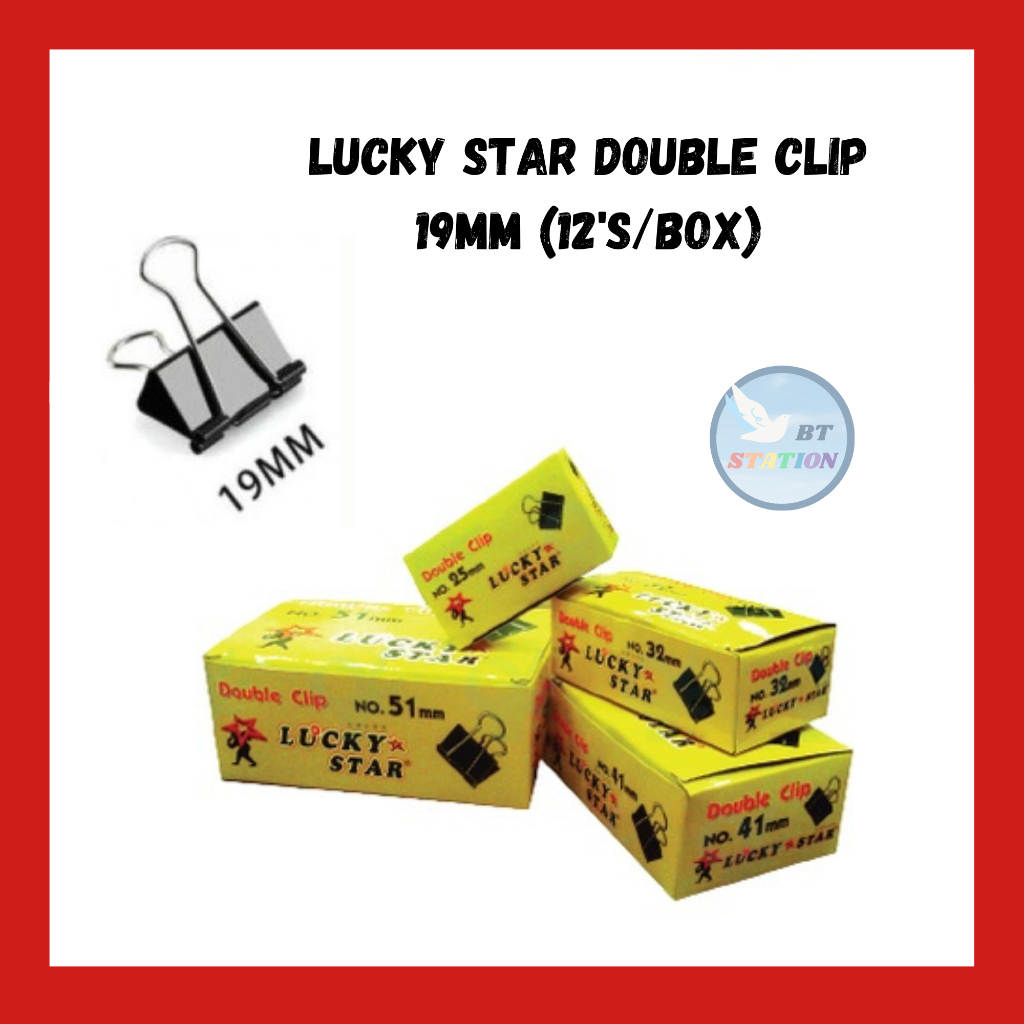 Lucky Star Double Clip 19mm (12pcs/Box) | Shopee Malaysia