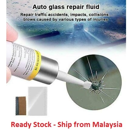 Resin Tampal Retak Cermin Kereta/ Auto Windshield Repair Kit Chips ...