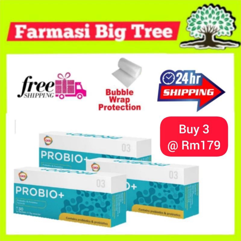 GKB Probio+ (Probiotics & Prebiotics Formula) 3g x 30 Sachets | Shopee ...