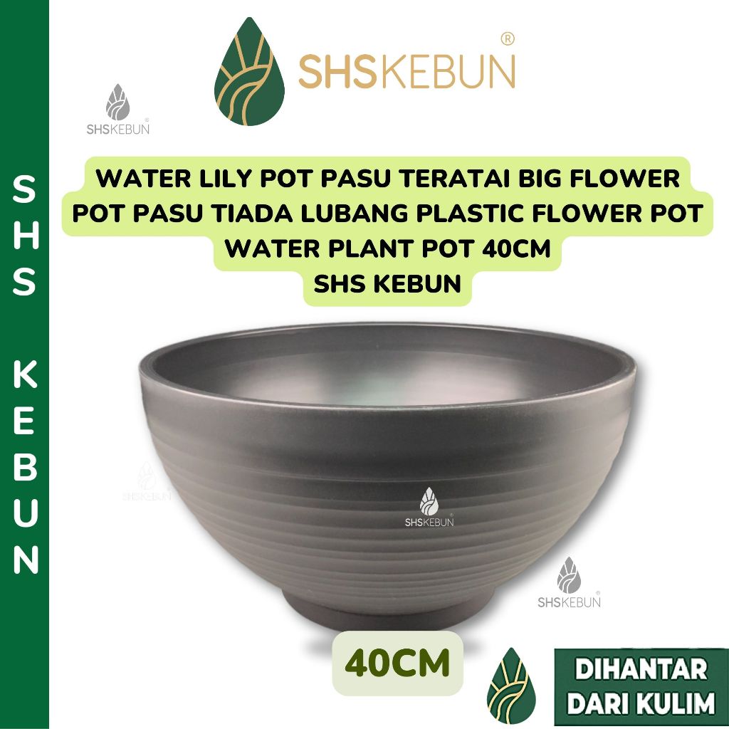 Water Lily Pot Pasu Teratai Big Flower Pot Pasu Tiada Lubang Plastic ...