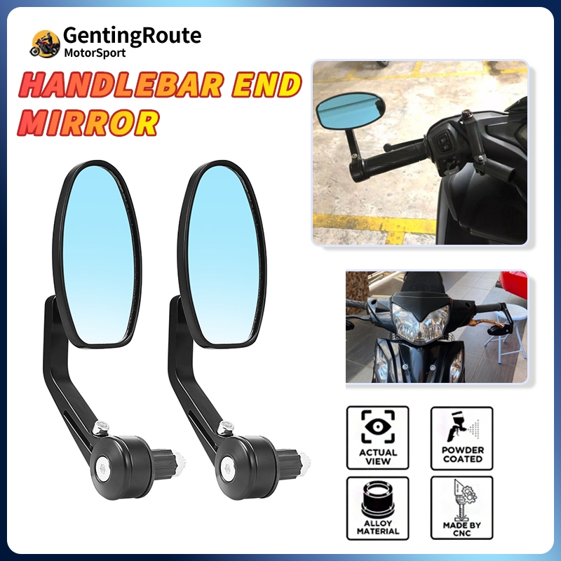 Universal Rear View Mirror 7/8“ 22MM Side Mirrors Cermin Sisi Alloy CNC ...