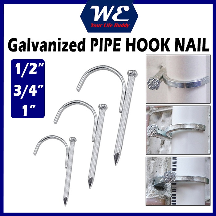 20mm/25mm/32mm Hard Galvanized Water Cable Pipe Square Nail Fixed Hook ...