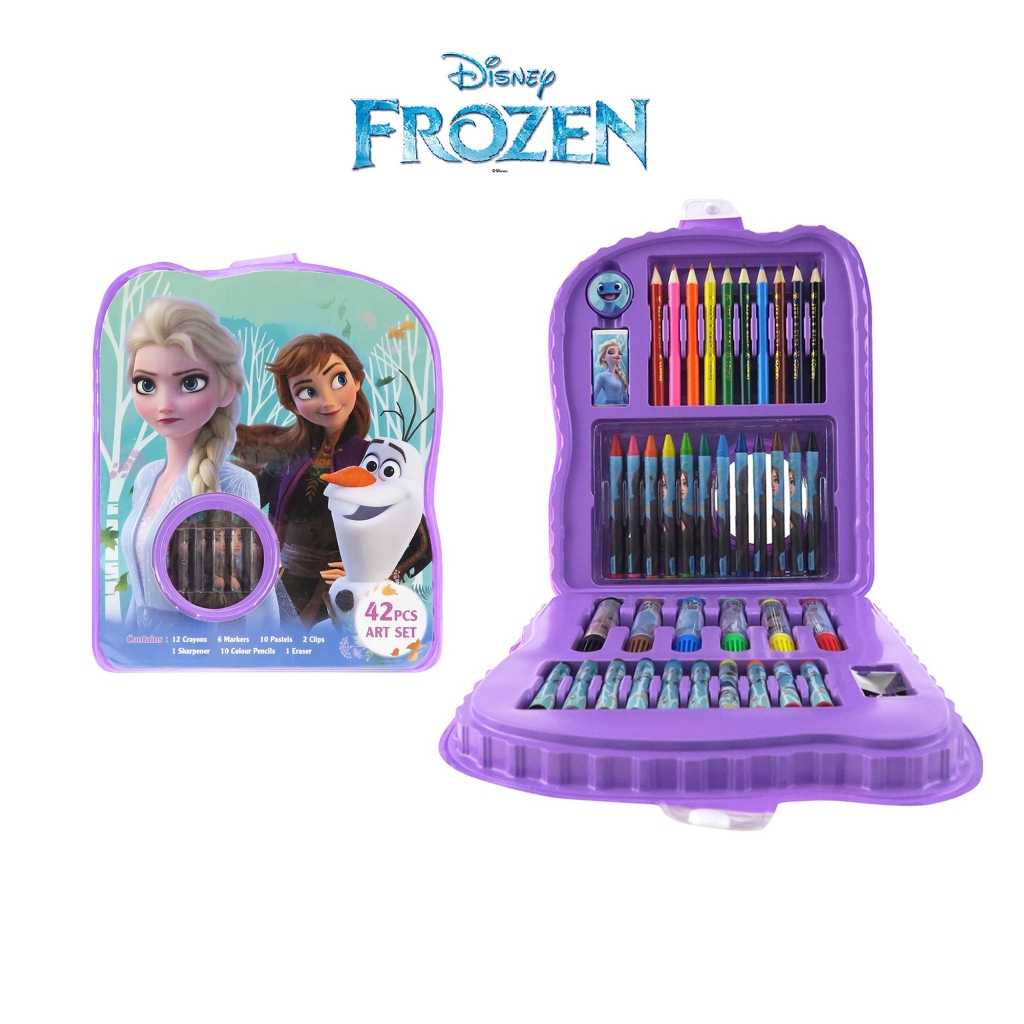 ️New! Disney Frozen 2 Princess Elsa & Anna 42Pcs Art Set / Set Seni ...