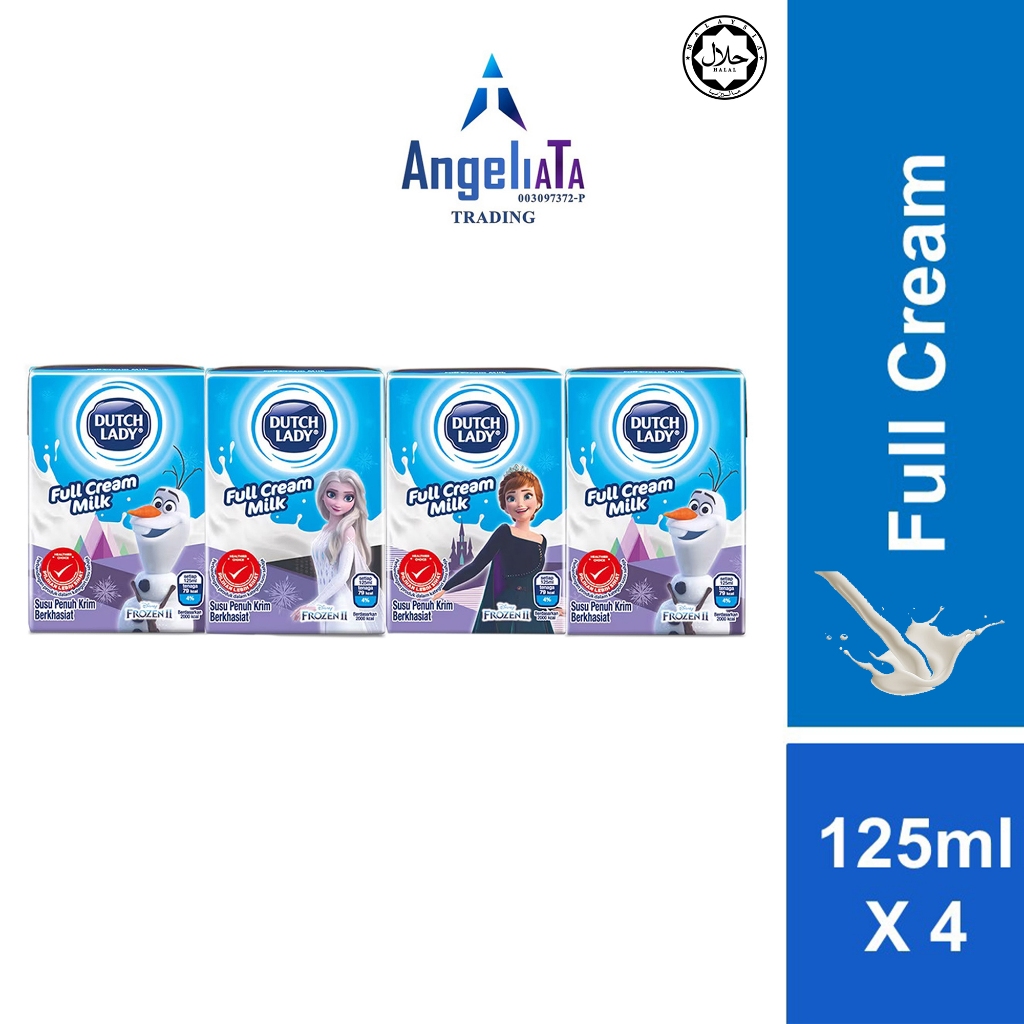 🥛Dutch Lady Milky Disney Frozen Full Cream Flavor 125ml x 4s UHT Dairy ...