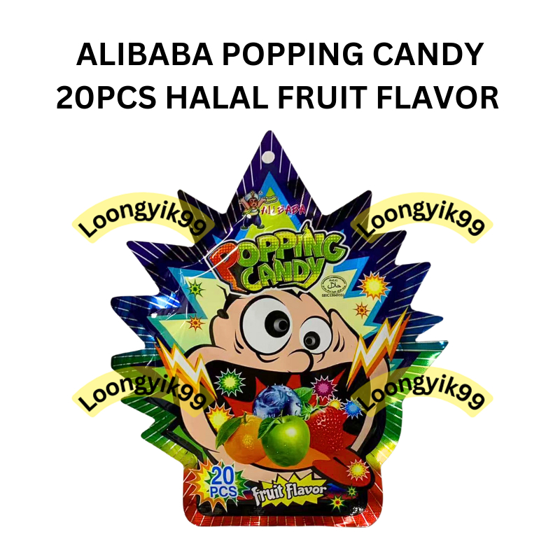 ALIBABA POPPING CANDY 20PCS HALAL FRUIT FLAVOR (KEPALA) | Shopee Malaysia