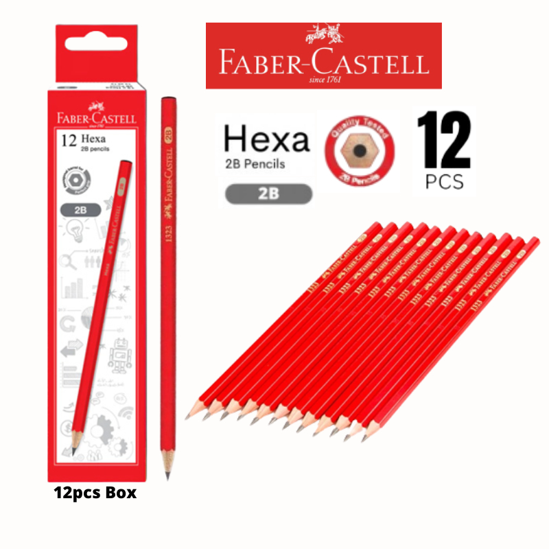 FABER CASTELL 12 HEXA 2B PENCILS | Shopee Malaysia