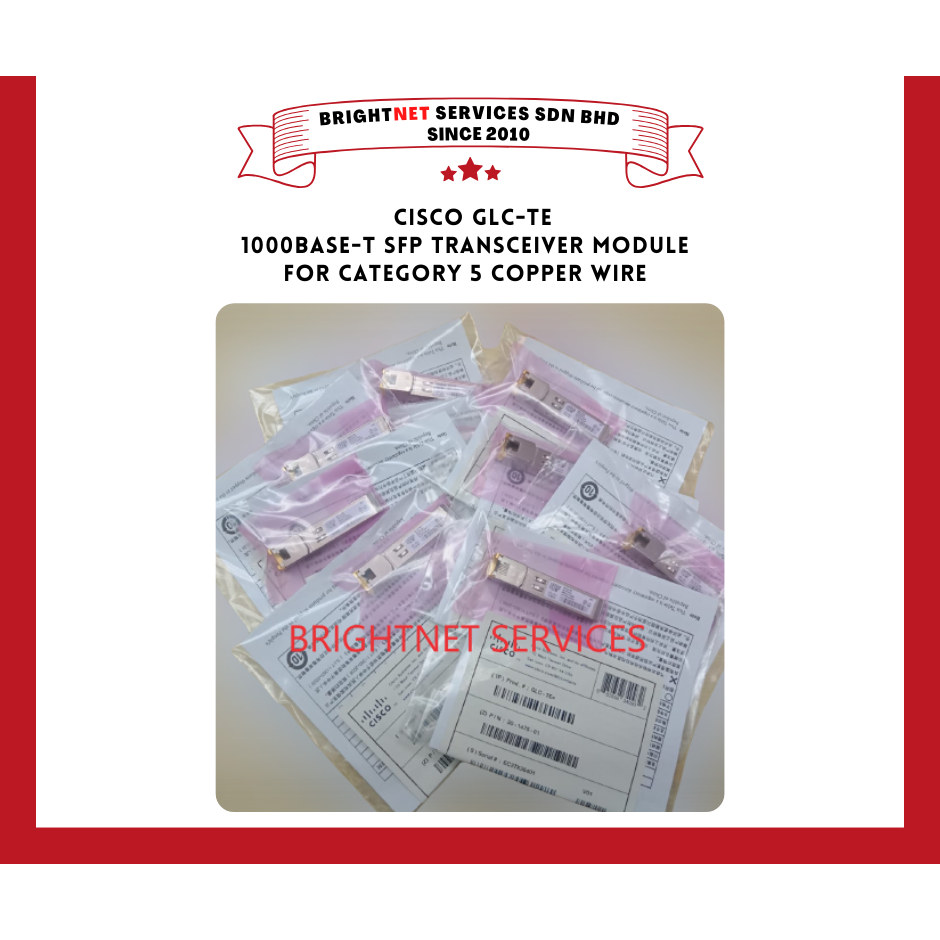 [READY STOCK] Cisco GLC-TE, 1000BASE-T SFP transceiver module for ...