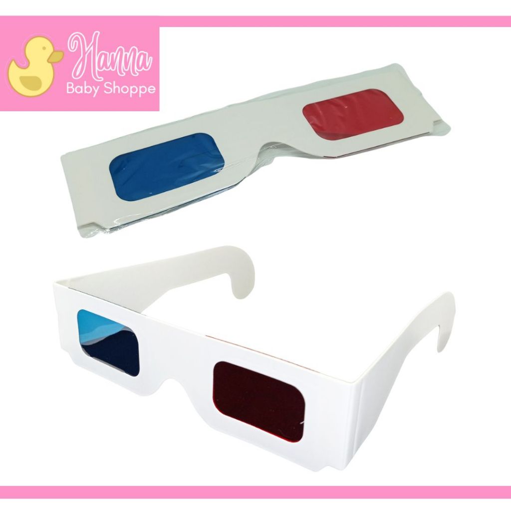 Red Cyan Blue 3D Glasses Anaglyph Paper (Individual packing) | Shopee ...