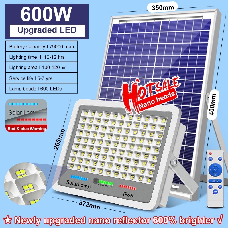 Lampu Solar 1200W Lampu Led IP67 Waterproof Solar Light Outdoor ...