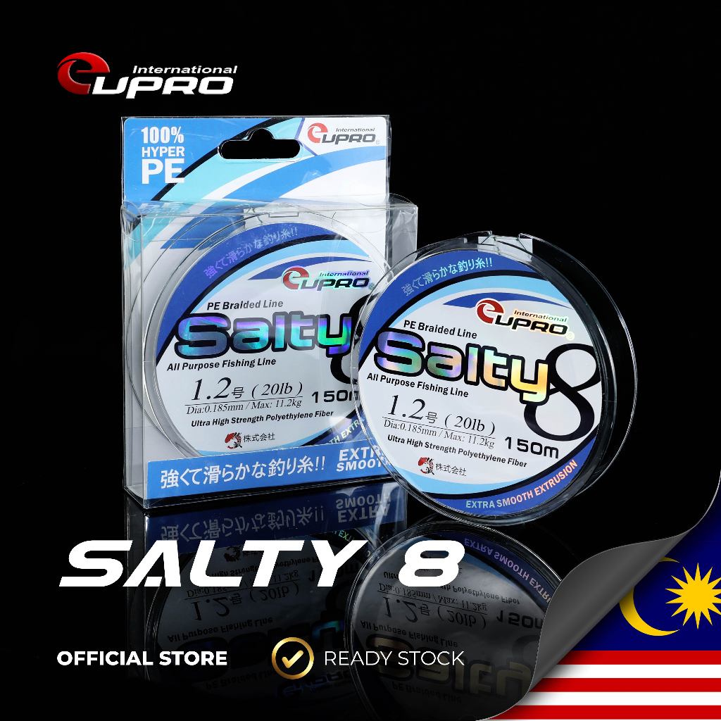 Eupro Fishing Line Salty 8 Braid Line 300m MULTI COLOR SUPER SOFT ...