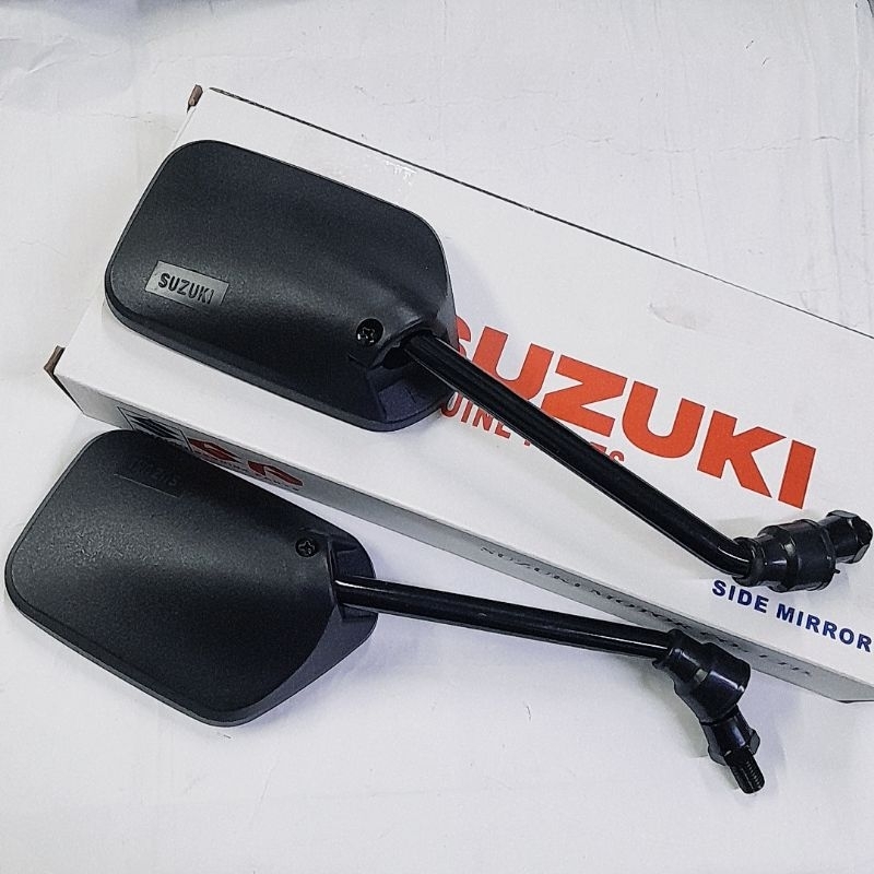 * SUZUKI TXR PANTER GAMA SIDE MIRROR SET SQUARE CERMIN SISI 10MM BLACK ...