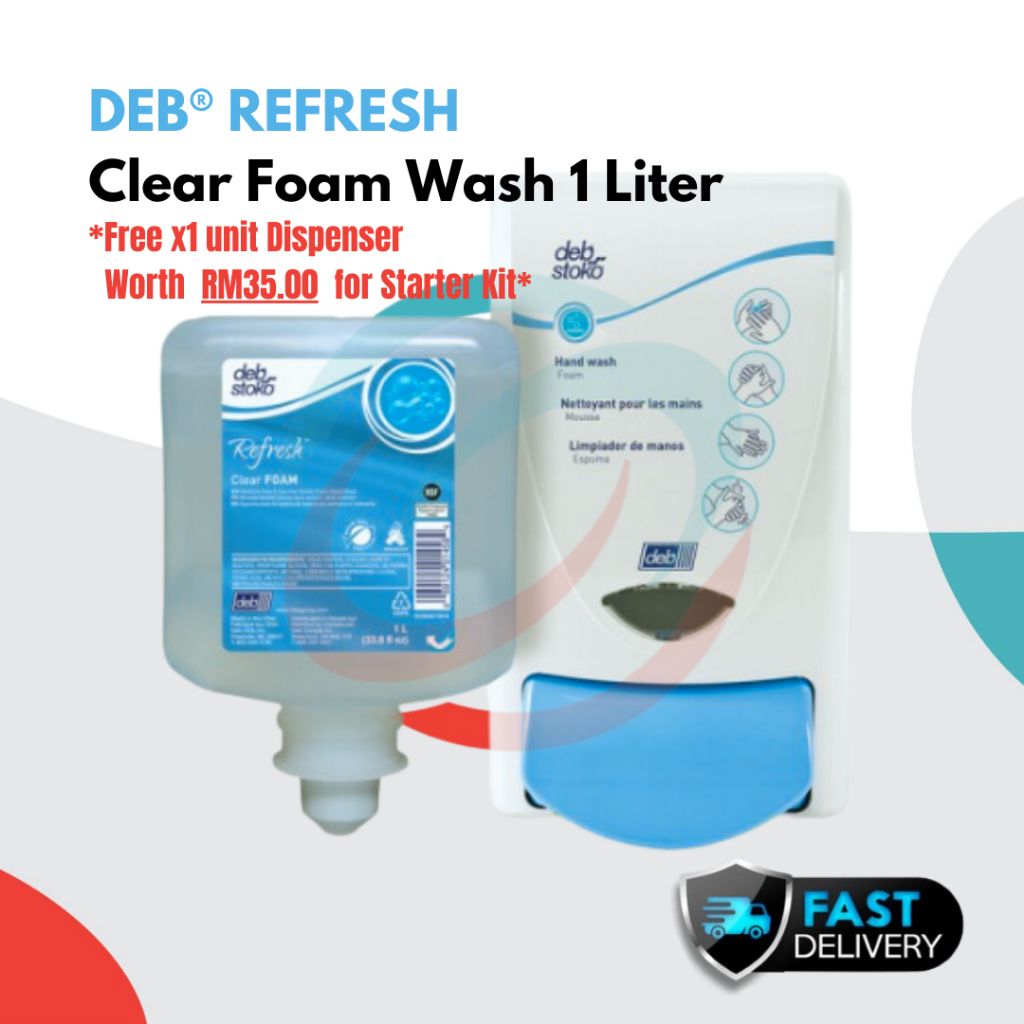 [READY STOCK] DEB REFRESH Clear Foam Wash 1 Liter | Shopee Malaysia