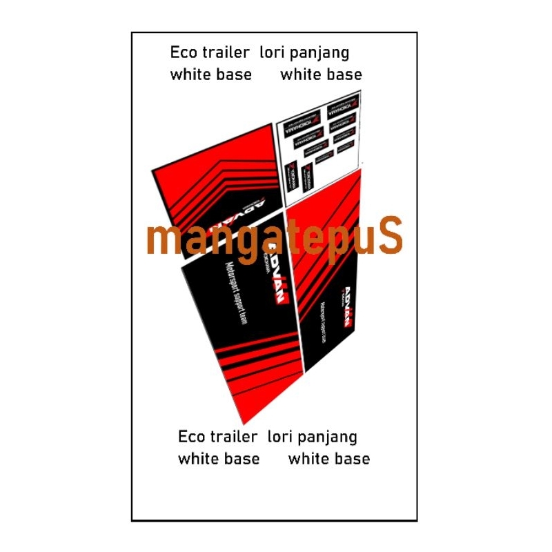 ecoo trailer advan white base decal | Shopee Malaysia
