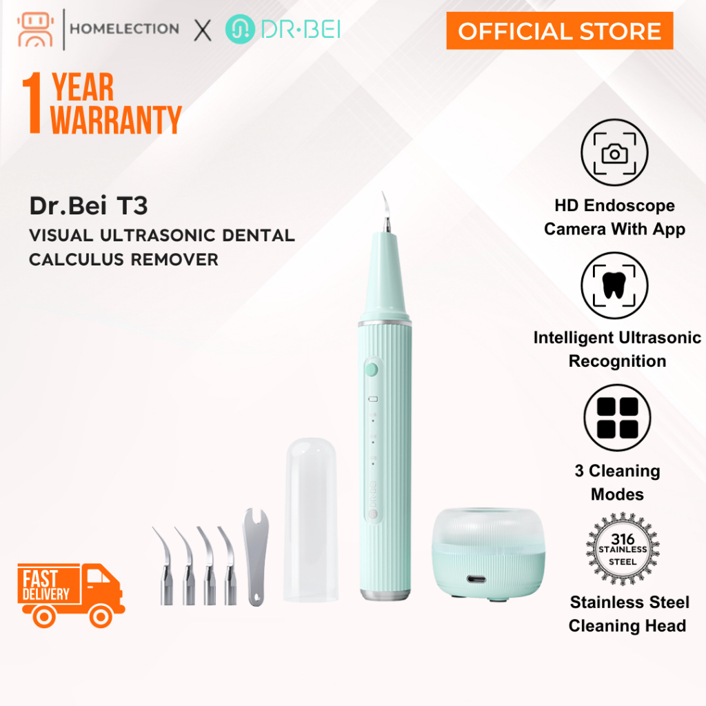 Dr Bei T3 Smart Visual Ultrasonic Dental Scaler Calculus Remover With ...