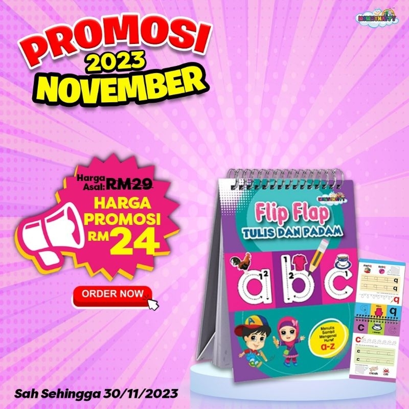 ( Free Marker ) FLIP FLAP ABC CARD TULIS DAN PADAM Belajar menulis a ...