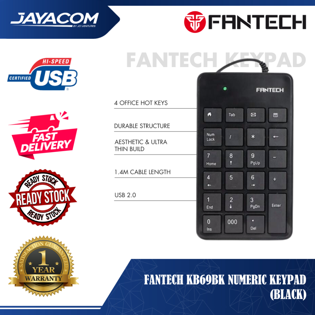 Fantech FTK-801 Numeric Keypad (KB69BK) | Shopee Malaysia