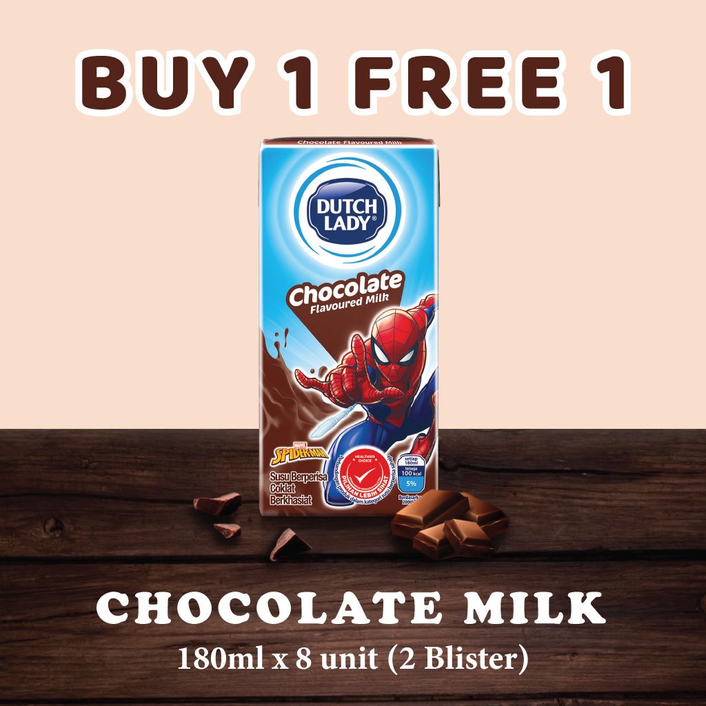 Dutch Lady Marvel Spiderman 180ml UHT Milk - Chocolate Flavor Halal ...
