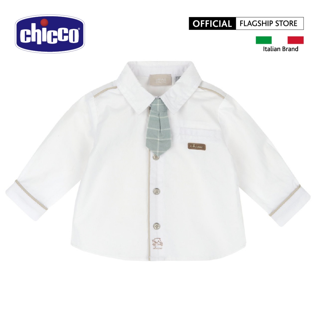 Chicco Shirt With Small Tie | Shopee Malaysia