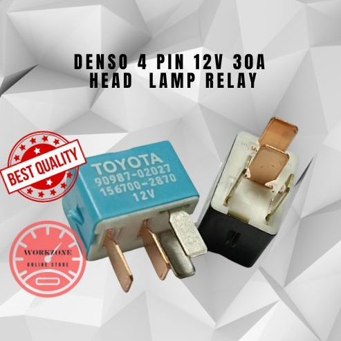 DENSO 4PIN 12V 30A HEAD LAMP RELAY/ POWER RELAY (MADE IN JAPAN) HORN ...