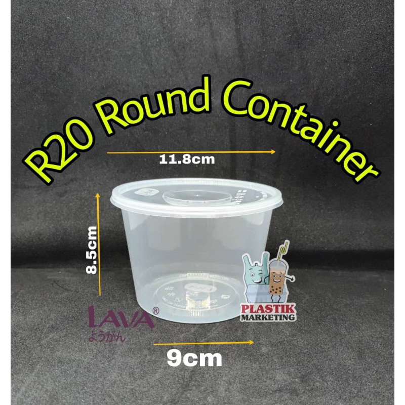 20oz PP Round Container (50pcs+-) Lava R20- disposable plastic food box ...