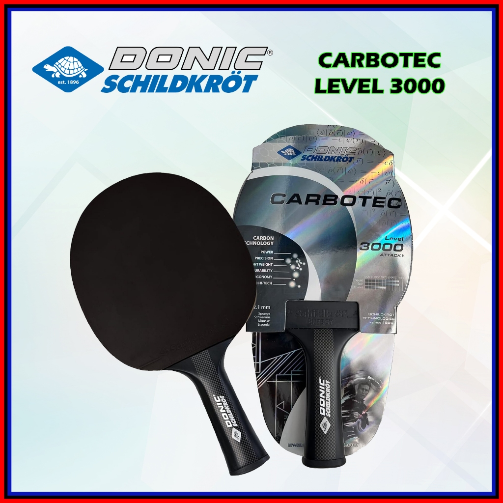 Donic-Schildkröt CarboTec 3000 Carbon Table Tennis Racket Ping Pong Bat | Shopee Malaysia