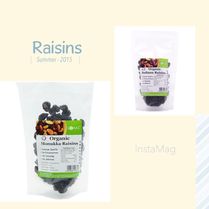 Lohas Monukka Raisins | Manuka Raisin 200g 有机麦奴卡葡萄干 | Shopee Malaysia