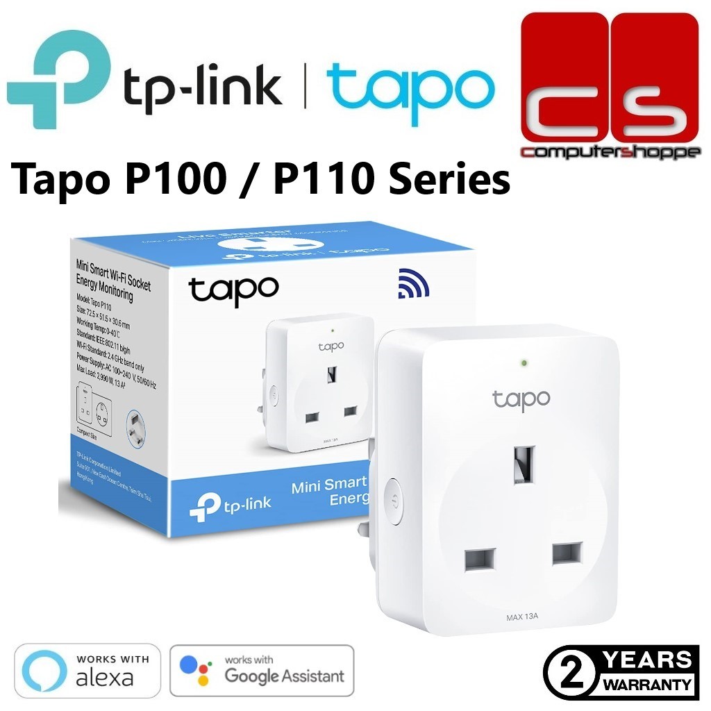 TP-Link Tapo P100 / P110 Series Mini Smart Wi-Fi Socket Plug - 1-Pack ...